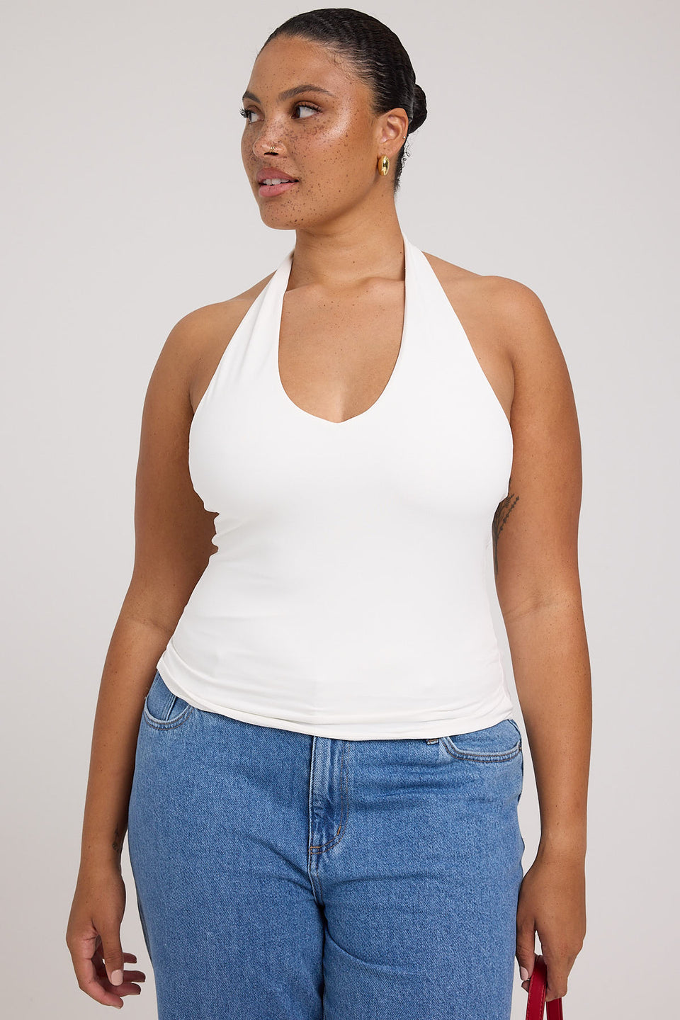 L&t Classic Tie Halter Top White – Universal Store