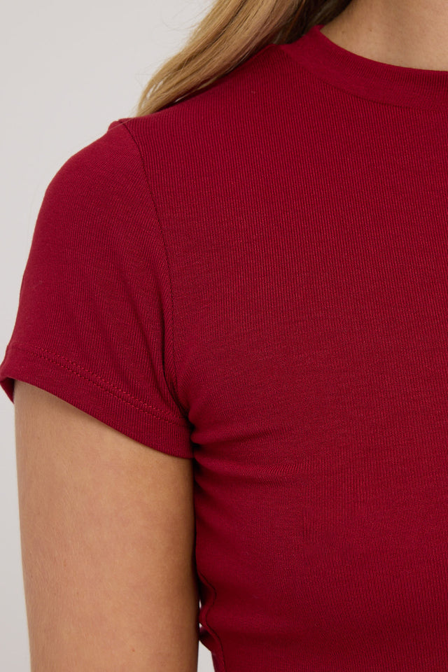 Perfect Stranger Cap Sleeve Tee Wine – Universal Store