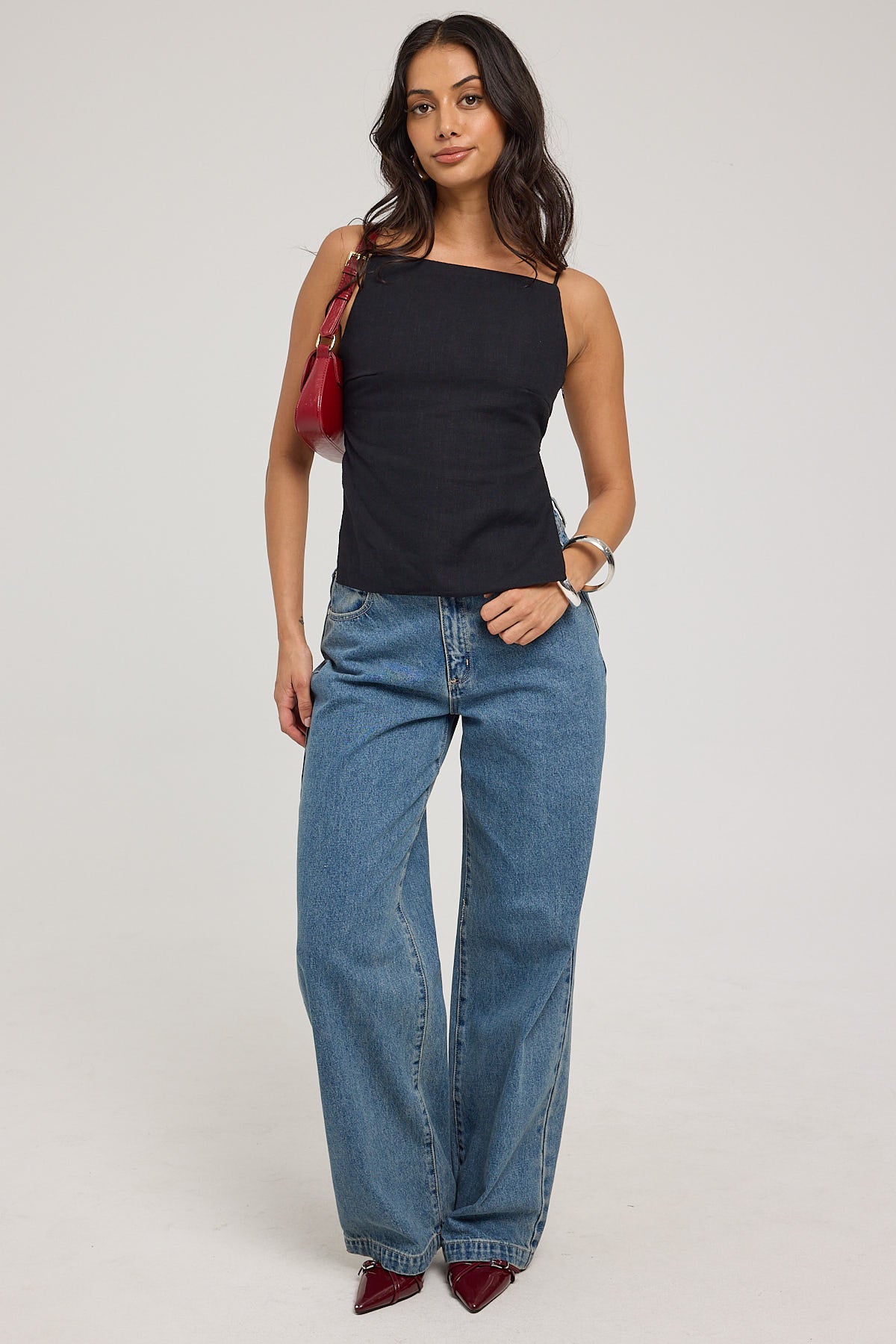 Perfect Stranger Shirred High Neck Top Black – Universal Store