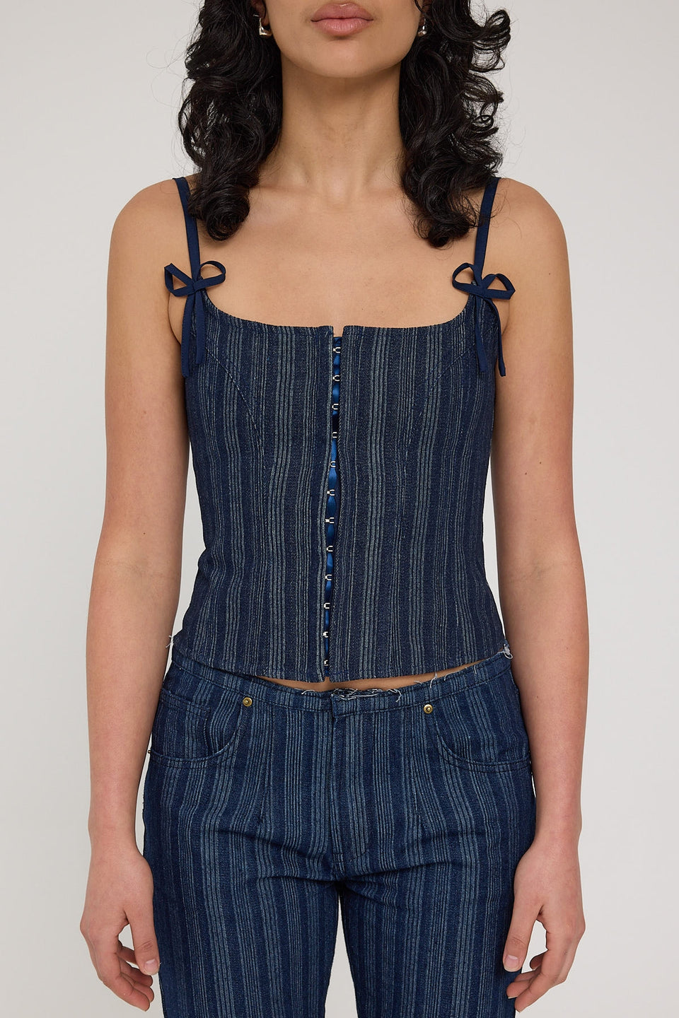 Lioness Charismatic Denim Corset Dark Pinstripe – Universal Store