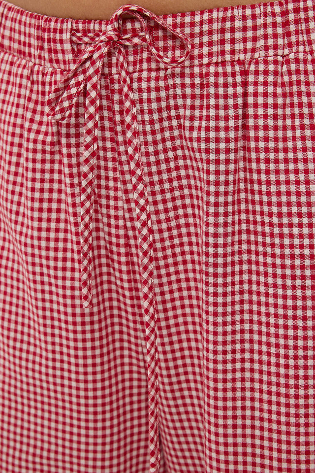 Luck & Trouble Sweet Ruby Gingham Bow Pants Red Gingham – Universal Store