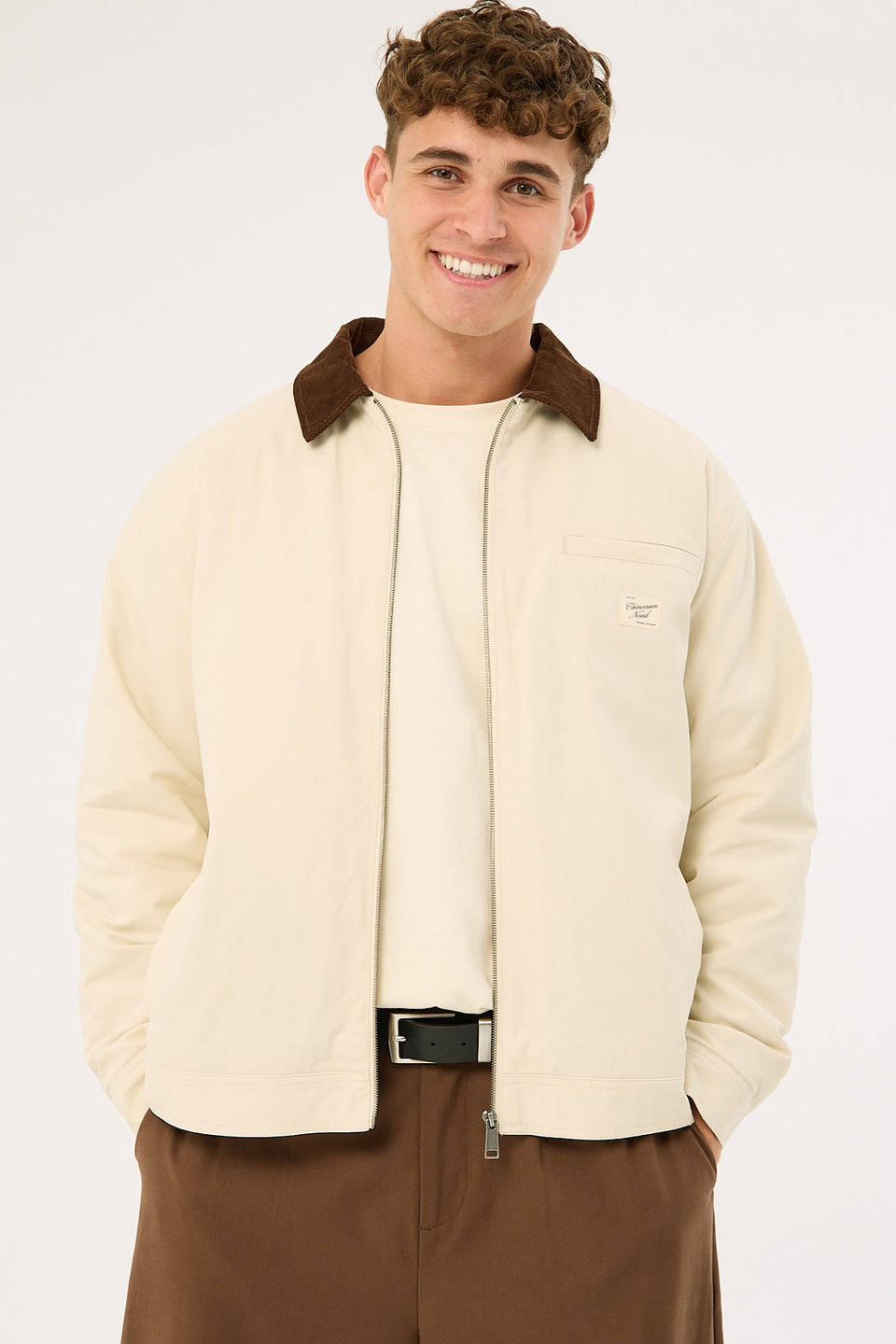 Common Need Ridgeway Harrington Jacket Off White/Brown – Universal Store