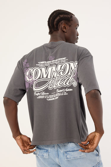 Common Need Garden Cropped Heavyweight Easy Tee Washed Black ...