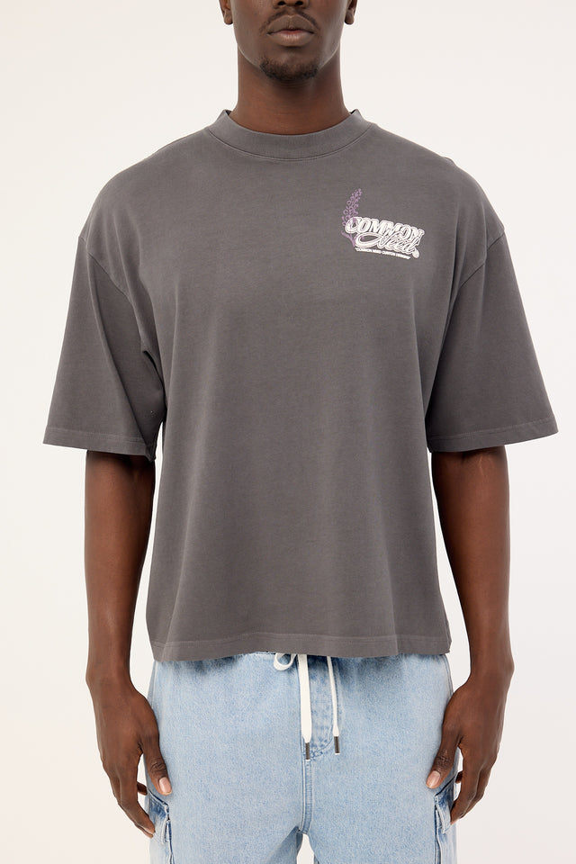 Common Need Garden Cropped Heavyweight Easy Tee Washed Black ...